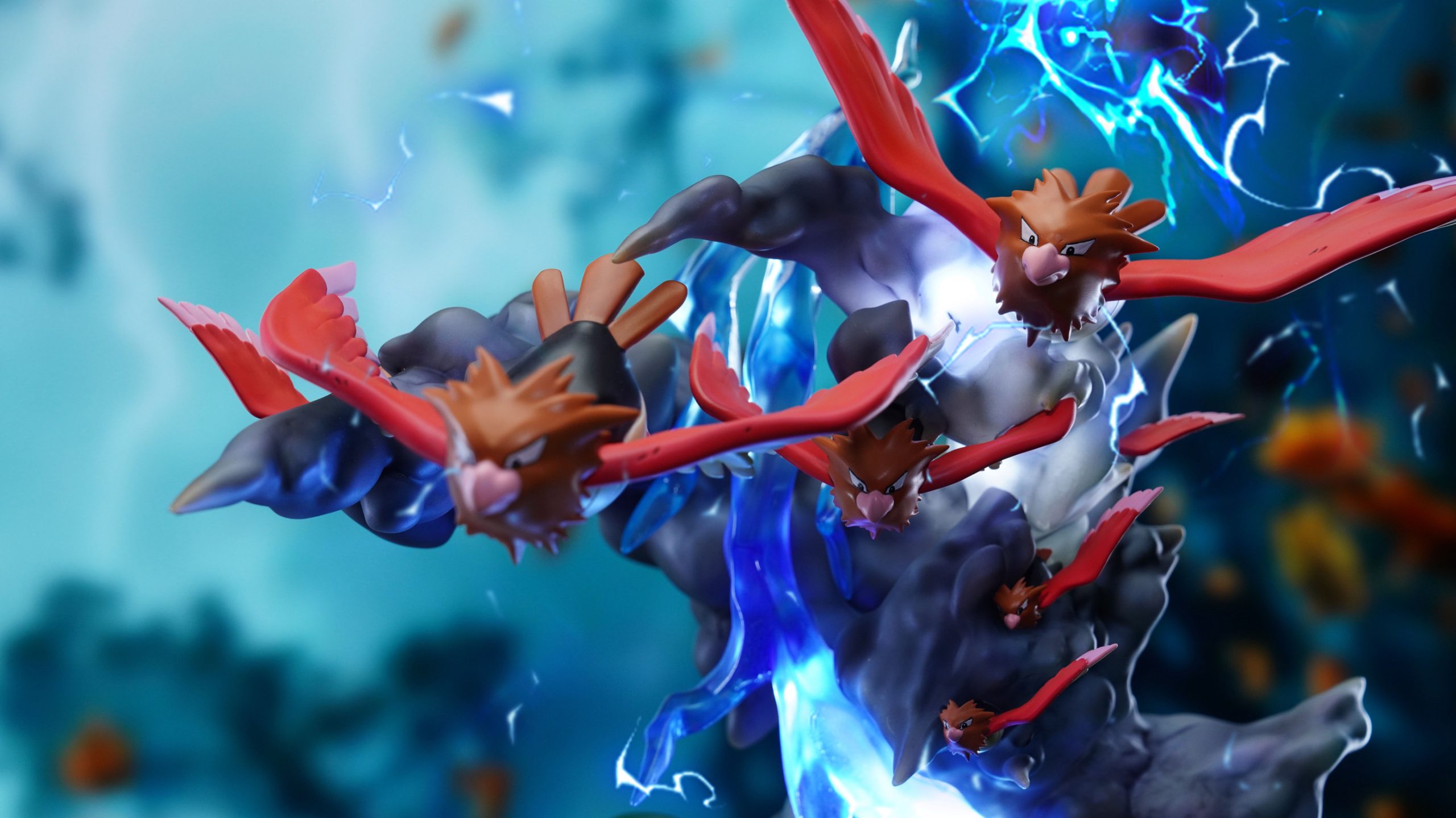 Riding Bike Ash Ketchum with LED – Pokemon Resin Statue – A.M ...
