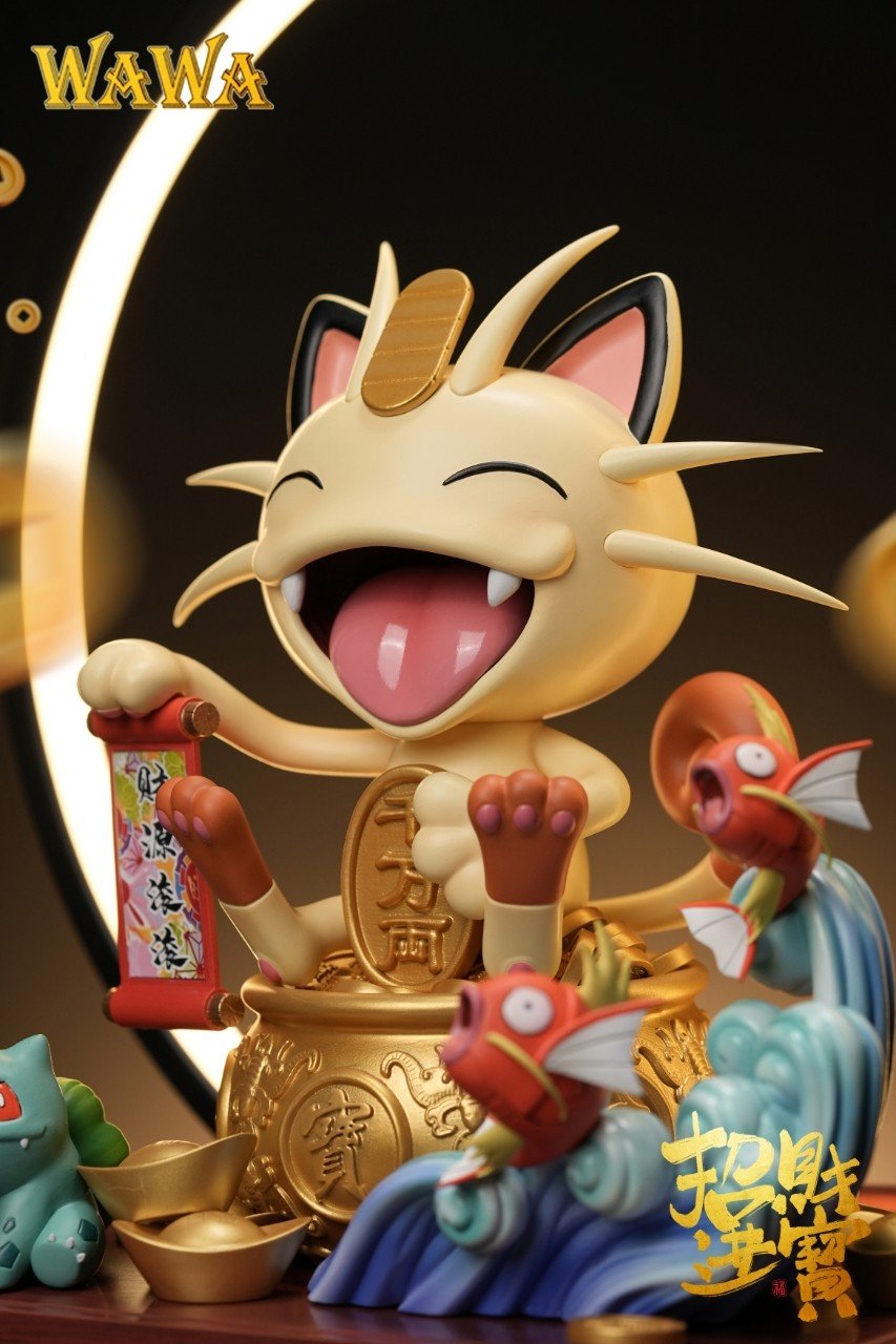 Lucky Meowth with LED - Pokemon Resin Statue - WAWA Studio [Pre-Order ...